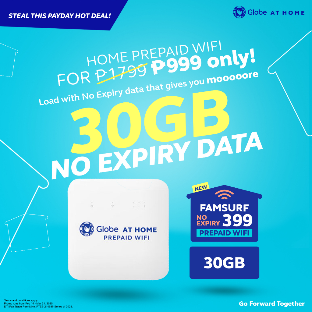 Globe At Home Prepaid Wifi with 20GB Data | Shopee Philippines