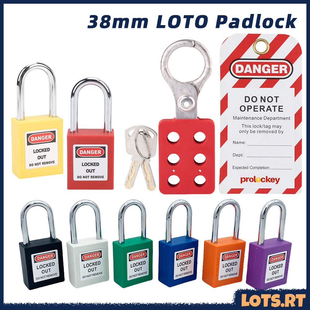Stainless Steel Shackle LOTO Padlock 38mm Insulation Safety Lockout for ...