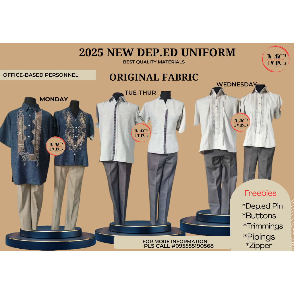 New ORIGINAL NON-TEACHING-PERSONNEL Deped UNIFORM for teachers fabric ...