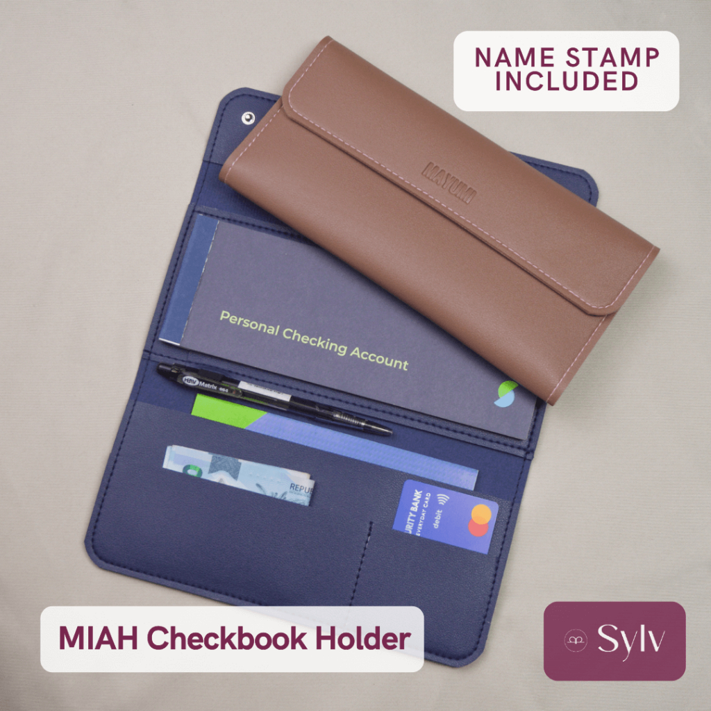 Sylv MIAH Checkbook Holder (Personalized with Name Stamp) | Shopee ...