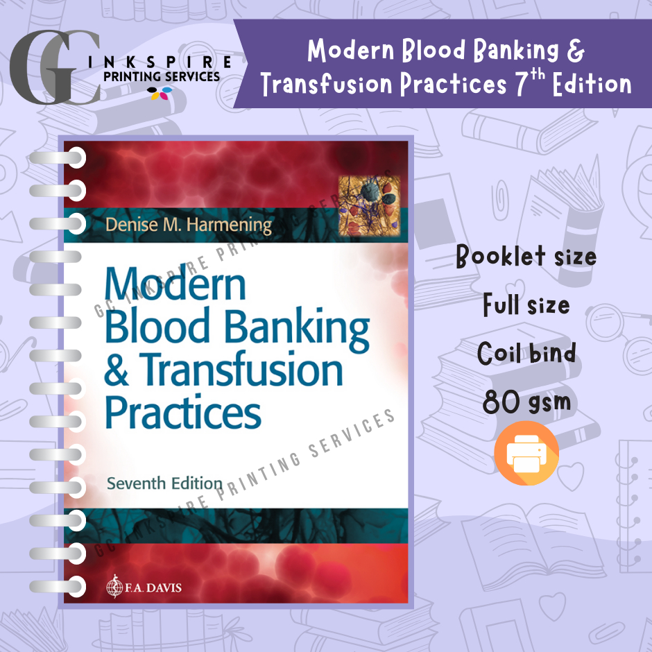 Modern Blood Banking and Transfusion Practices 7th Edition | Shopee ...