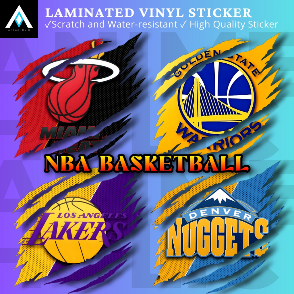 NBA BASKETBALL TEAM LOGO "SCRATCH STICKER" FOR TUMBLER AND MORE ...