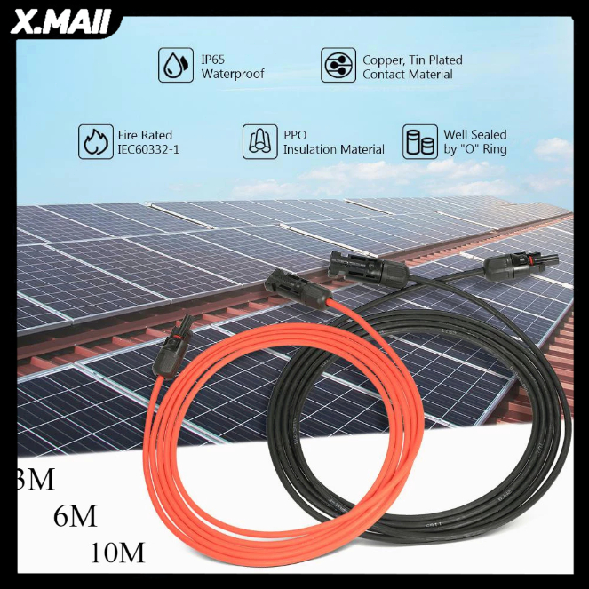 10/20/30 Feet 12AWG Solar Panel Extension Cable Wire with MC4 Female ...