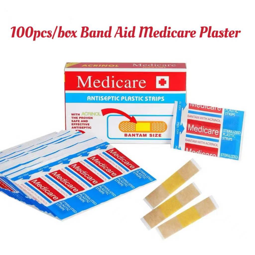 100pcs/box Band Aid Medicare Plaster Strips Adhesive Antiseptic Bandage ...