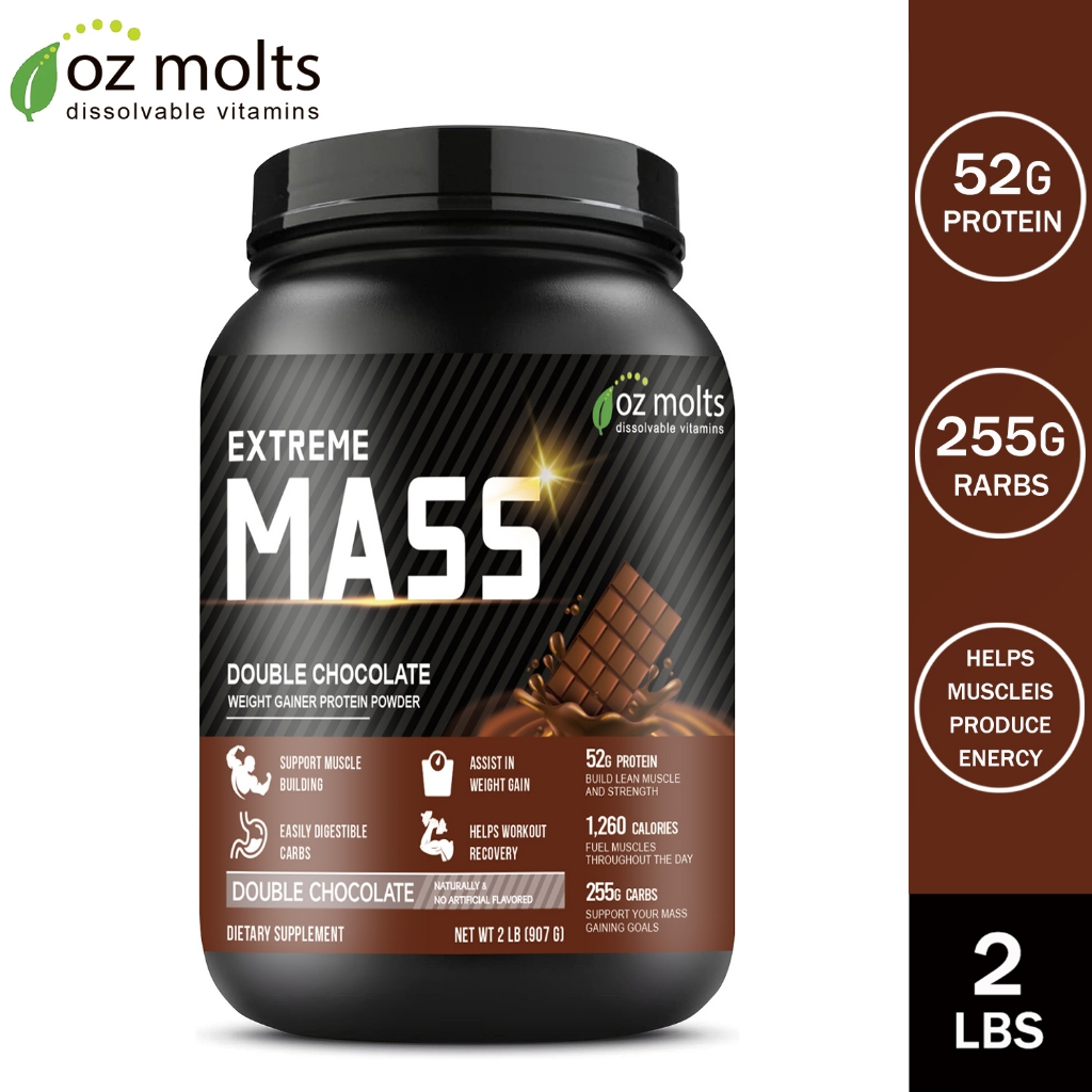 Ozmolts Extreme MASS Gainer Protein Powder Support Muscle Building Gain ...