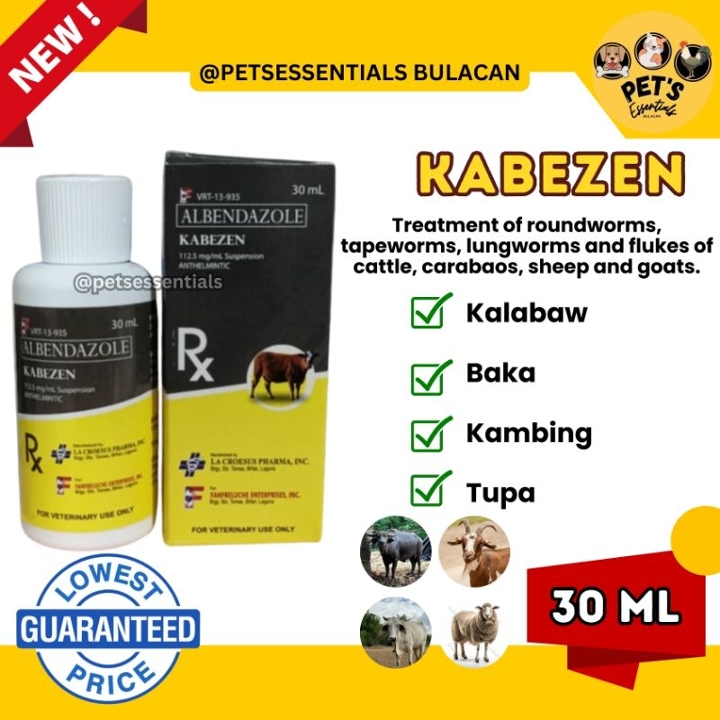 KABEZEN 30 ML (PARA SA MGA ALAGANG KALABAW,BAKA,KAMBING, TUPA) | Shopee ...