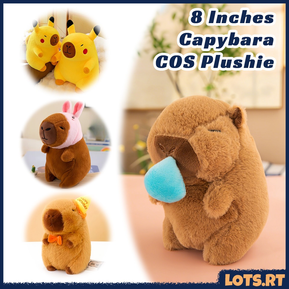 20CM Capybara Plushie Capybara Cosplay Pikachu Cos Kuromi Quirky Cute ...