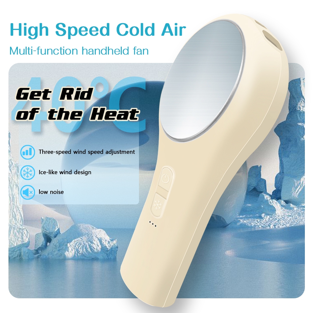 High Speed Handheld Cooling Fan Portable Cooler Ice Plate Cold Fan ...