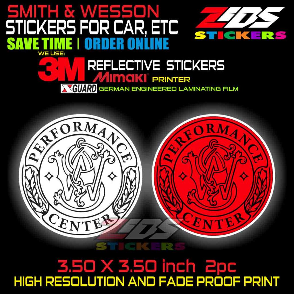 smith & wesson classic 3m reflective stickers laminated sticker for ...