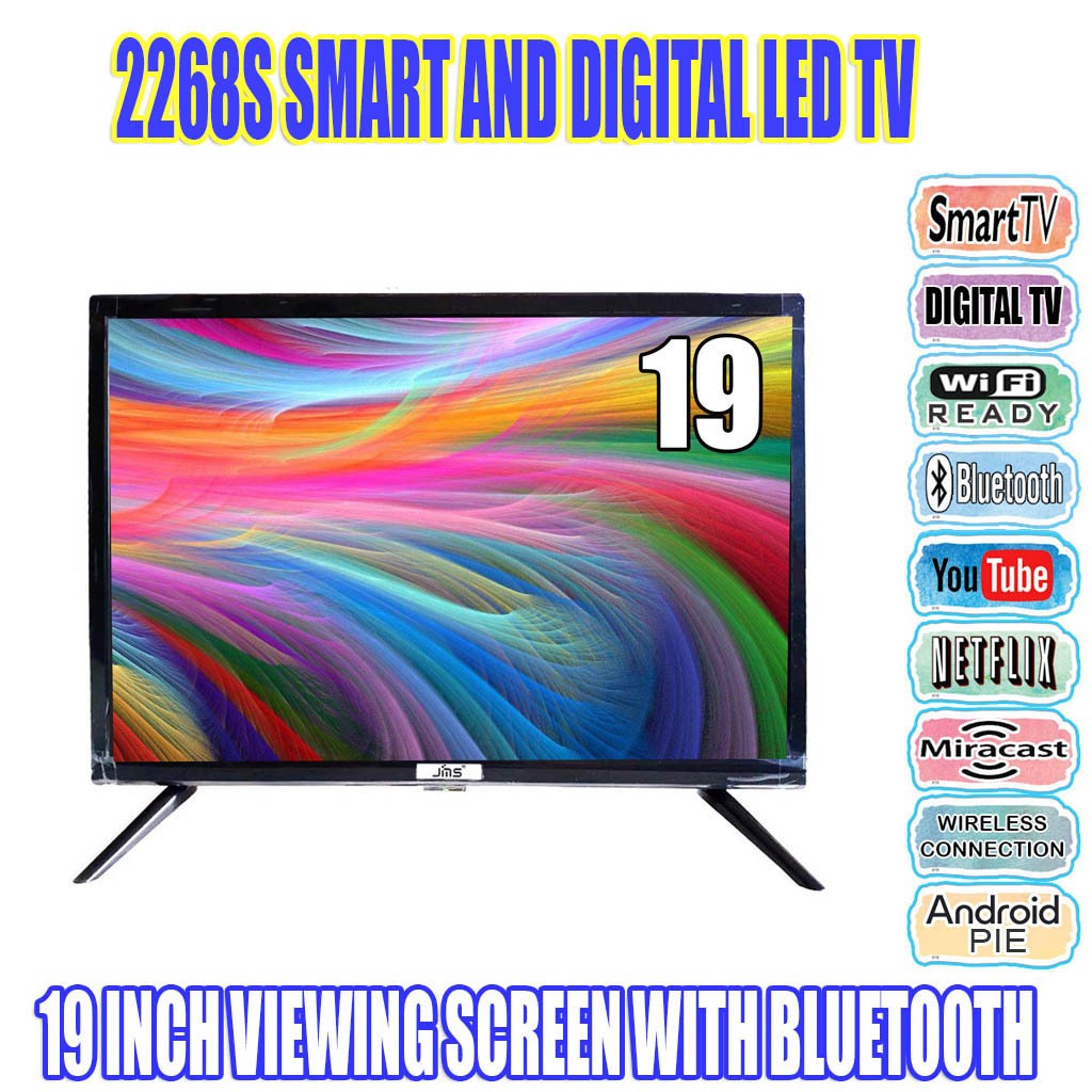 JMS 2268S SMART TV DIGITAL ISDB-T WITH BLUETOOTH LED TV 19 INCH SCREEN ...