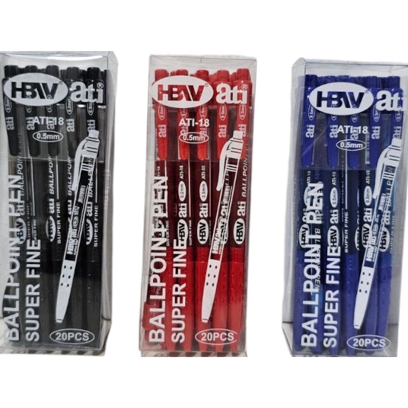 HBW Ati Retractable Ballpoint Pen 0.5mm 20 Pieces | Shopee Philippines