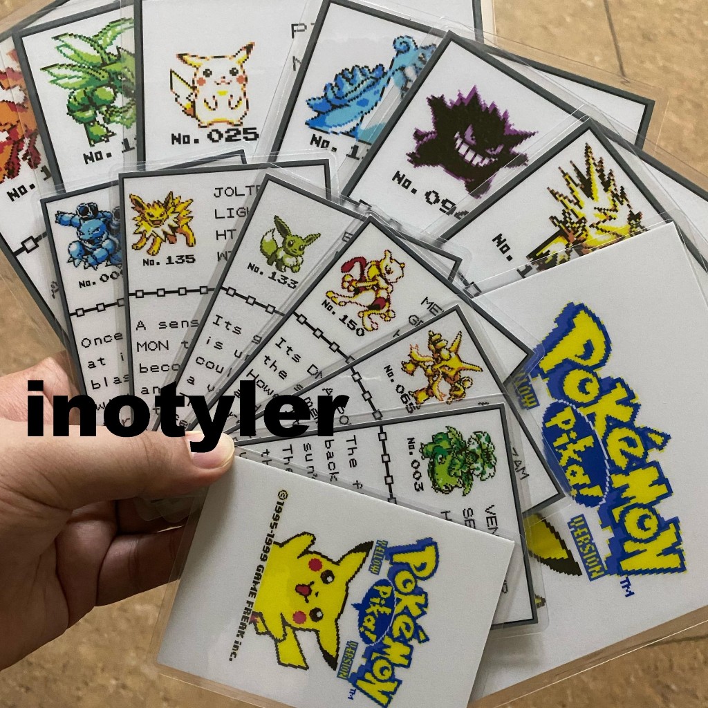 Laminated Pokedex Entry Of Pokemon From Pokemon Gameboy Version ...