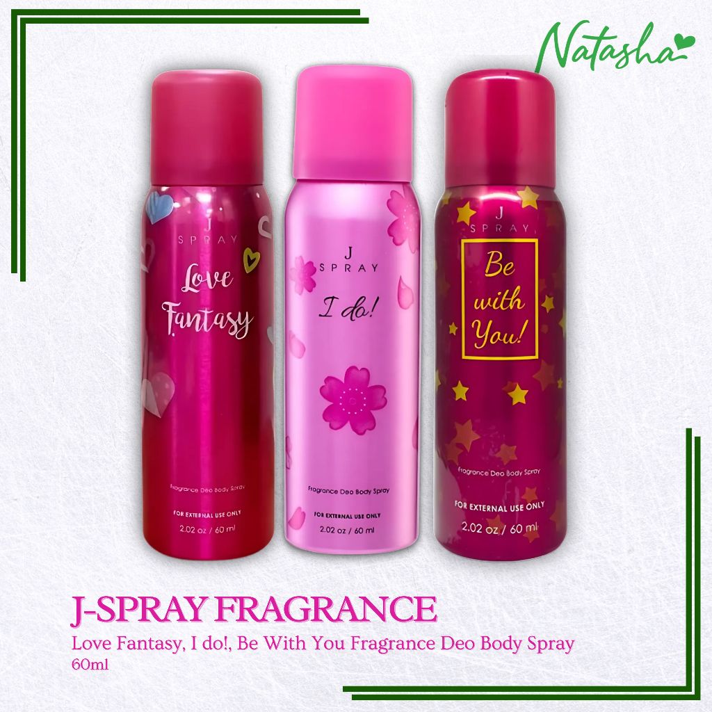 J SPRAY Buy 1 take 1 Love Fantasy, Be With You & I Do! Fragranced Deodorant Body Spray 60ml ...