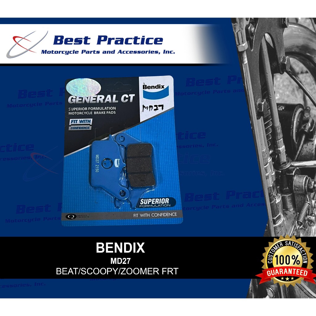 Bendix Front Brake Pad Beat/Scoopy/Zoomer/Click125('15-'22)/Click150 ...