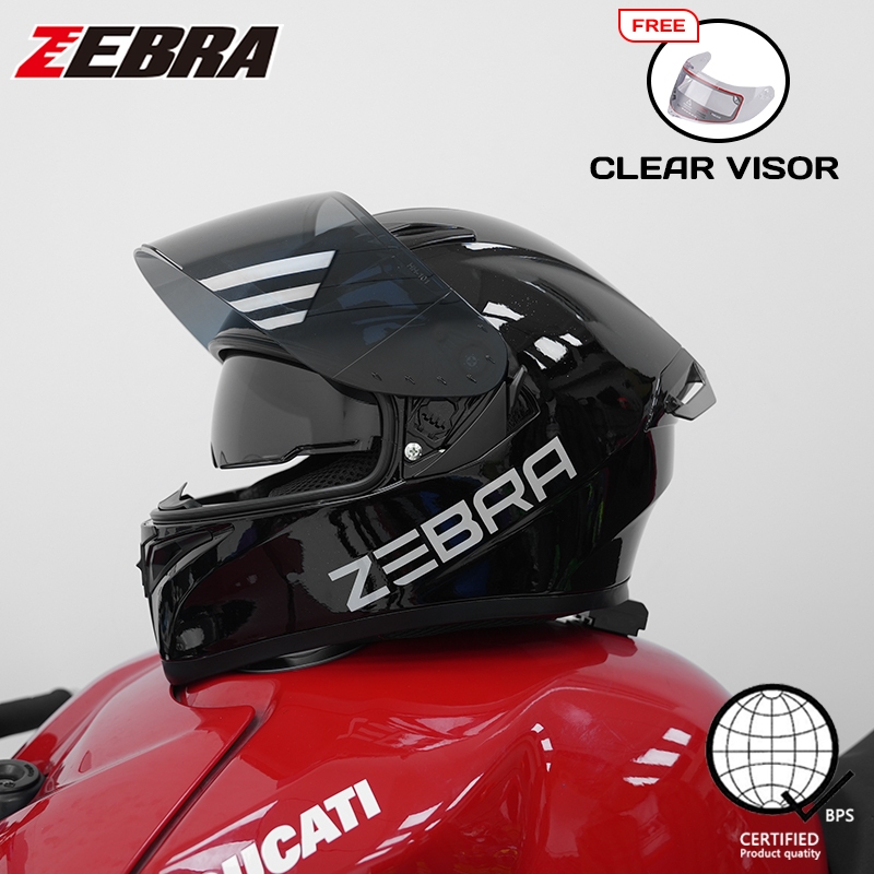 ZEBRA FF801 Motorcycle helmet full face for Men and Women | Shopee ...