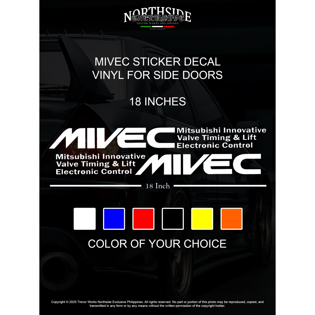 MIVEC Power , MIVEC DOHC Sticker Decals for CARS , and any Automotive ...