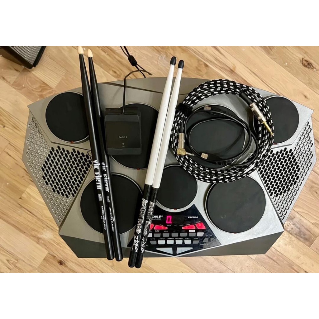 Brand New Pyle PTED06 Portable Electronic Tabletop Digital Drum Machine ...