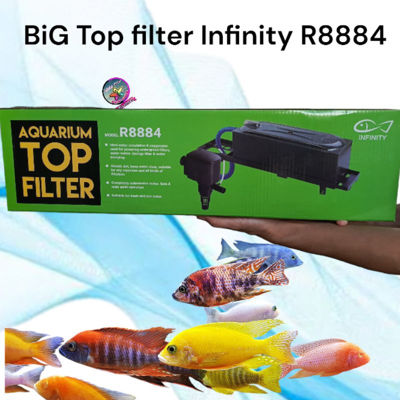 INFINITY R8884 Big Top Filter & Big Top box for all aquarium | Shopee ...