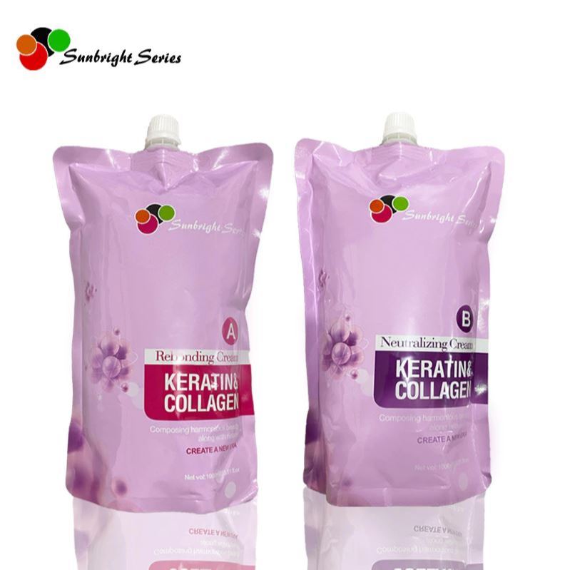 Sunbright Hair Rebonding Cream Keratin & Collagen 1000ml. Rebond ...