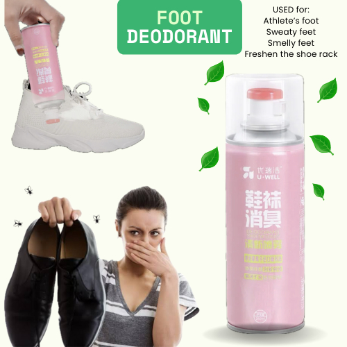 Foot Deodorant Spray Deodorization Freshener rate 99.99% shoes product ...