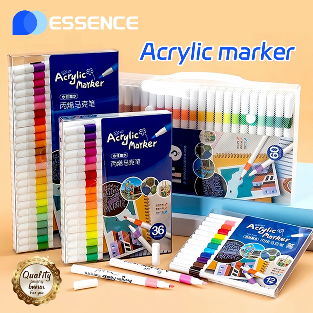 Acrylic Marker Pen Set Coloring Set Highlighter Pen Set Waterproof Non ...
