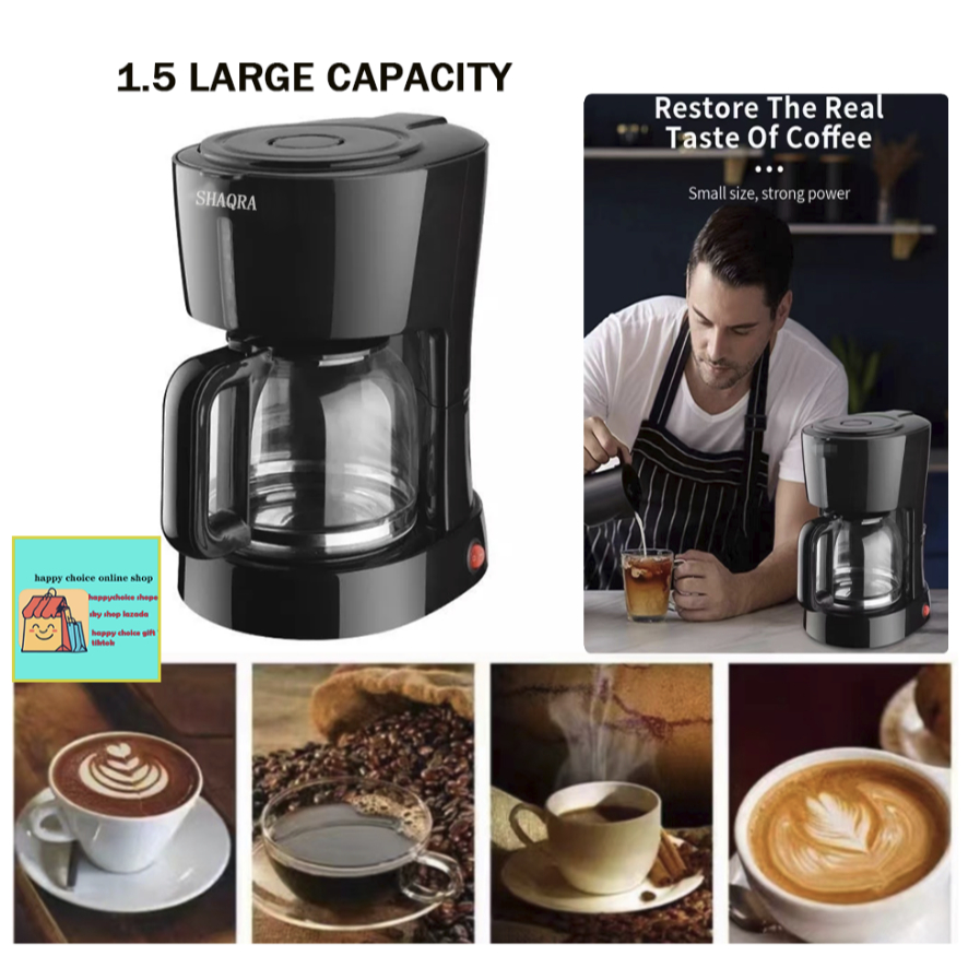 750W Coffee Maker 1.5L Coffee Machine Household Americano Drip Electric ...