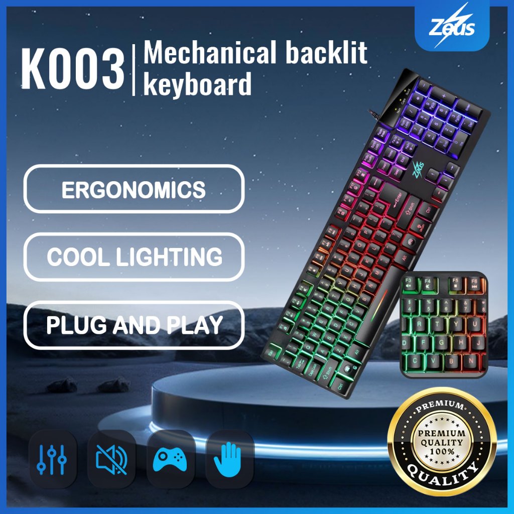 Zeus® 104 keys Darth Vader RGB Mechanical Gaming Keyboard K003 | Shopee ...