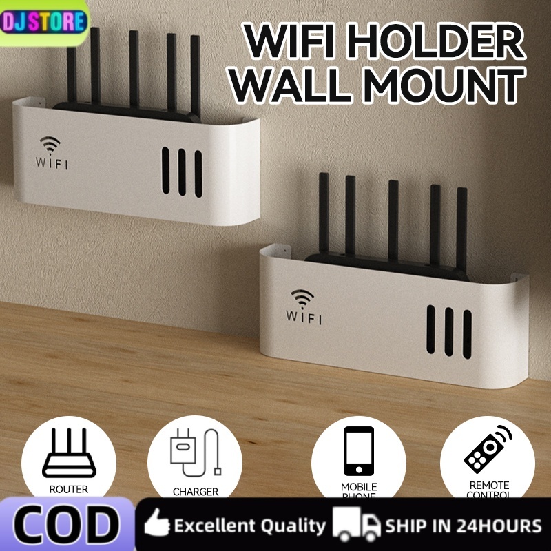 Wifi Router Shelf Set-top Box Rack TV Router Bracket Storage Box Wall ...