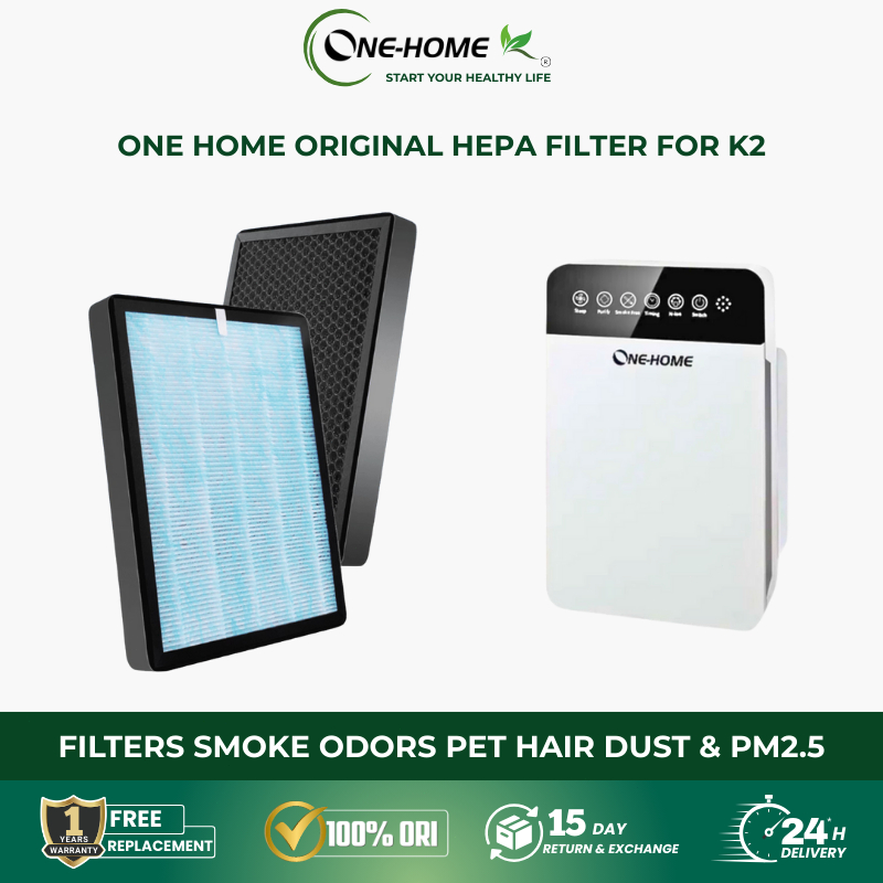 ONEHOME Replacement HEPA Filter of Air Purifier Indoor Sterilization K2 HEPA+Carbon Filter ...