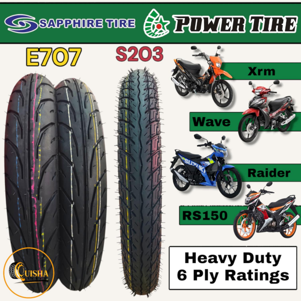 POWER TIRE & SAPPHIRE TIRE BY 17 HEAVY DUTY 6 PLY RATING (Pwede e ...