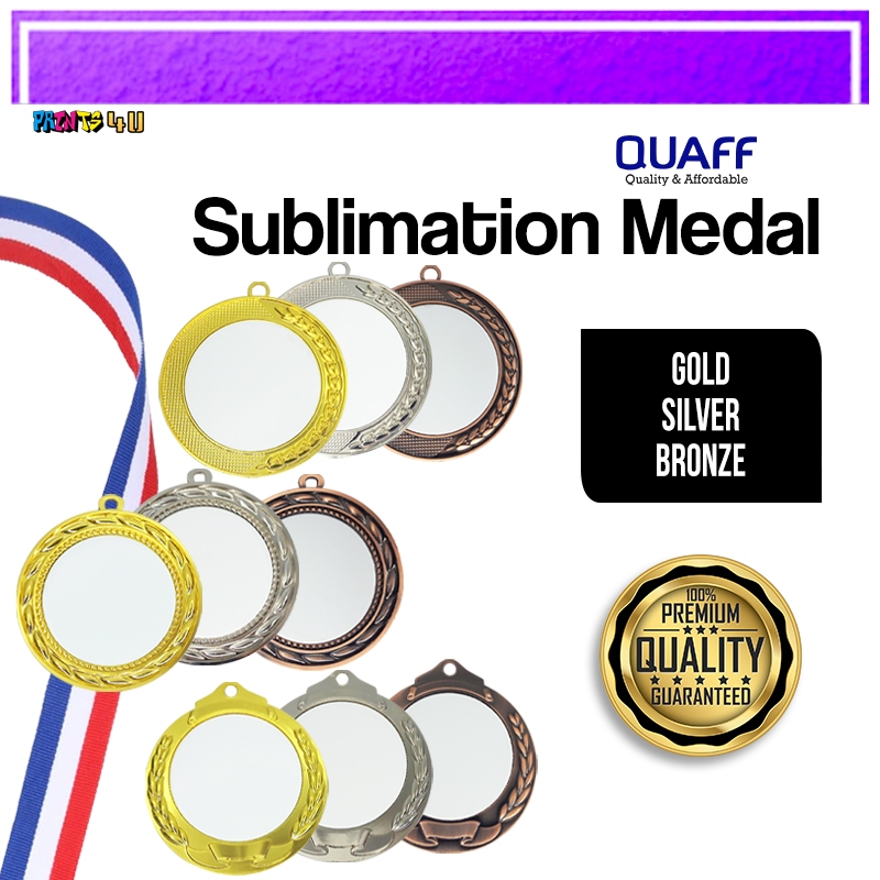 Sublimation Printable Medal Gold Silver Bronze Sturdy Alloy Medal with ...