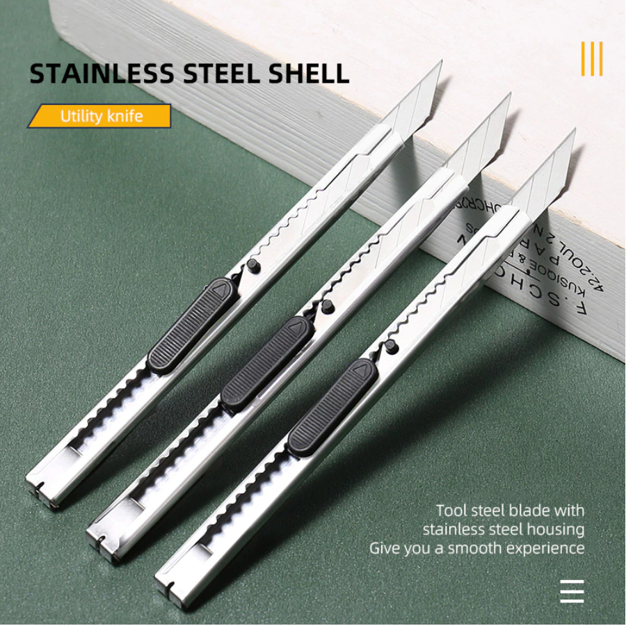 1/5pc Sharp Metal Cut Paper SST Stainless Steel Utility Knife ...