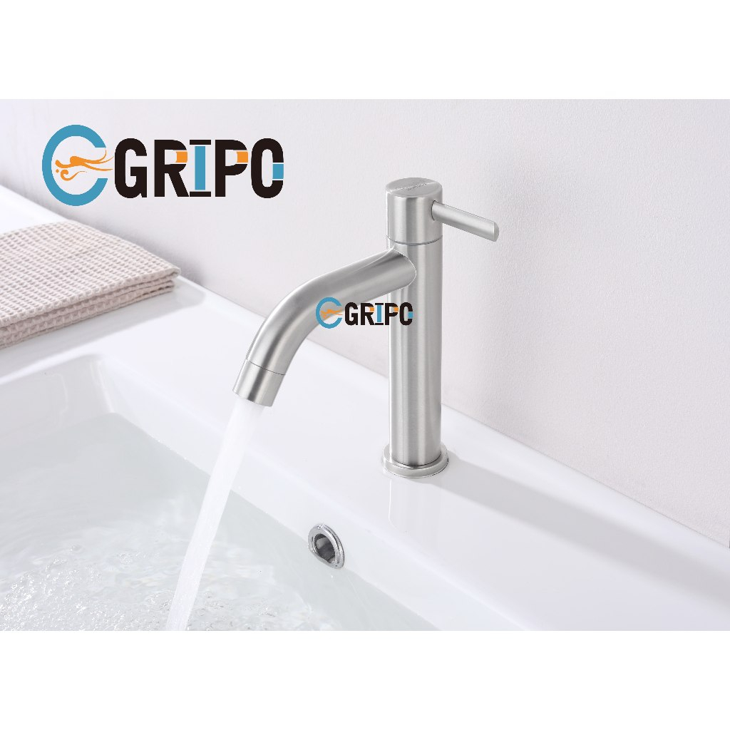 GRIPO sus304 stainless lavatory faucet single cold (GR9357) | Shopee ...