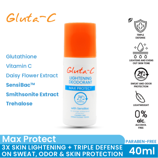 Gluta-C Lightening Deodorant Max Protect 40mL | Shopee Philippines