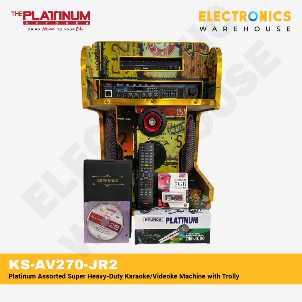 Platinum Assorted Super Heavy-Duty Karaoke/Videoke Machine with Inbuild ...