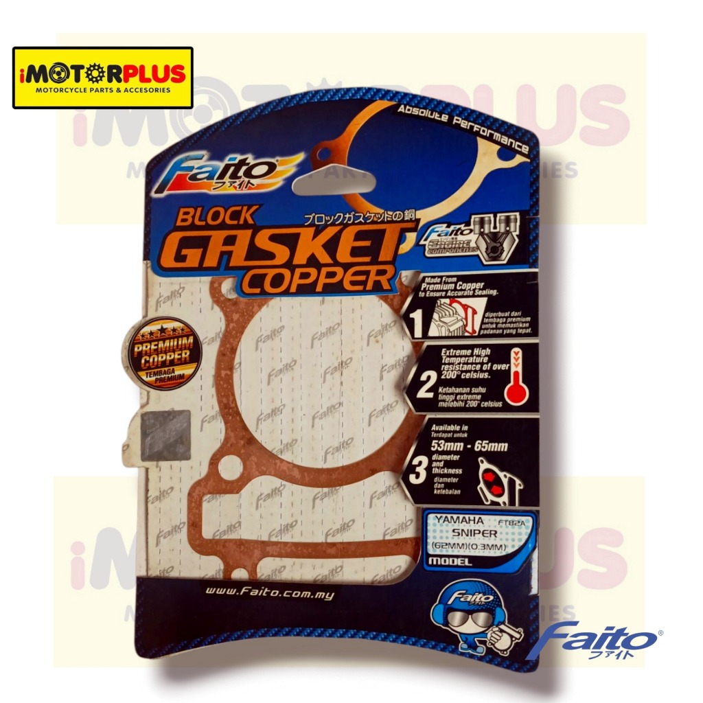 FAITO BLOCK GASKET COPPER SNIPER 150 62mm (03.mm) | Shopee Philippines