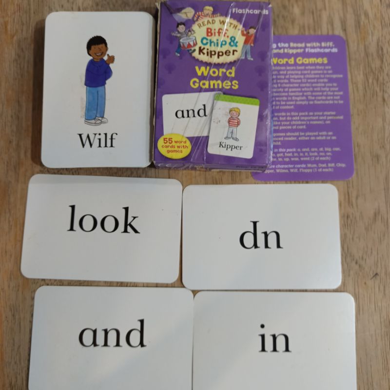 Biff, Chip & Kipper Early Reading Flashcards – Word Games Set (51 Cards ...