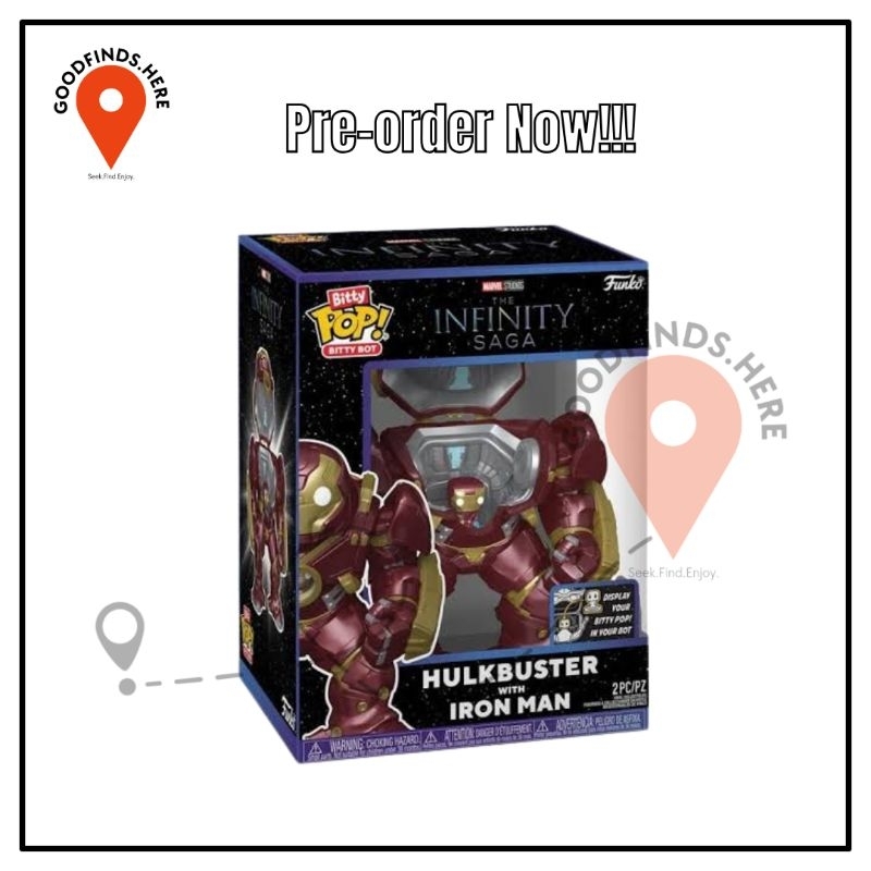 Funko Bitty Pop! Bitty Bot Hulkbuster with Iron Man PREORDER | Shopee ...