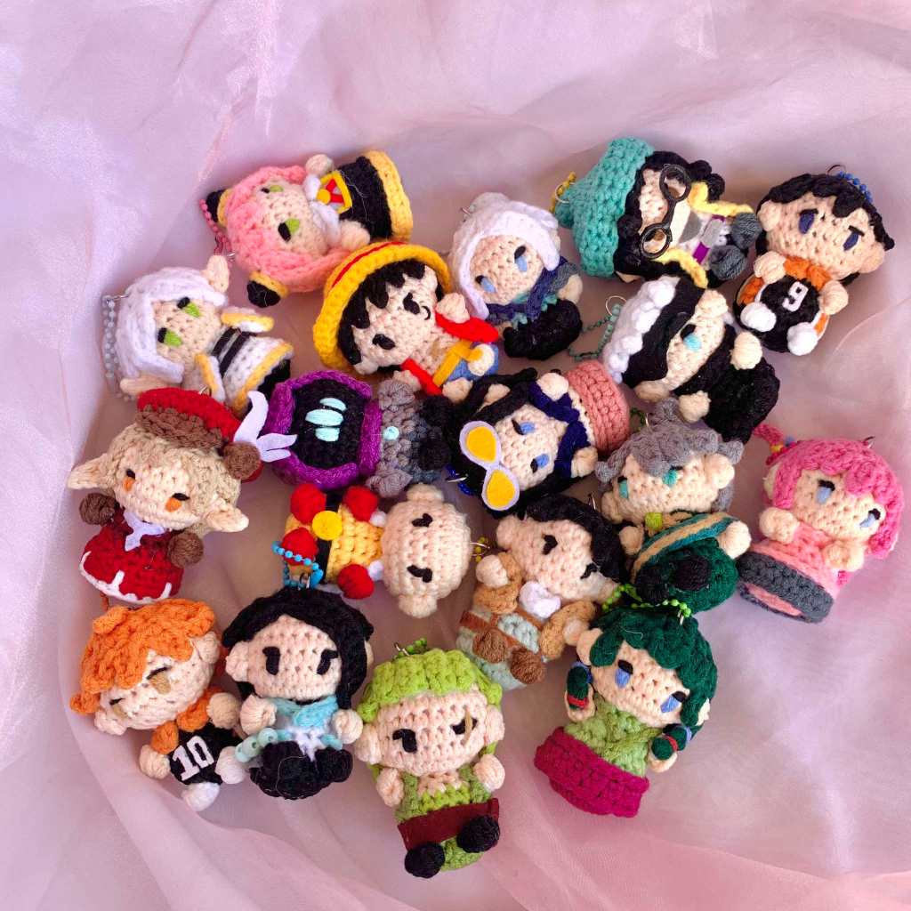 customized chibi crochet keychain - please read description below ...