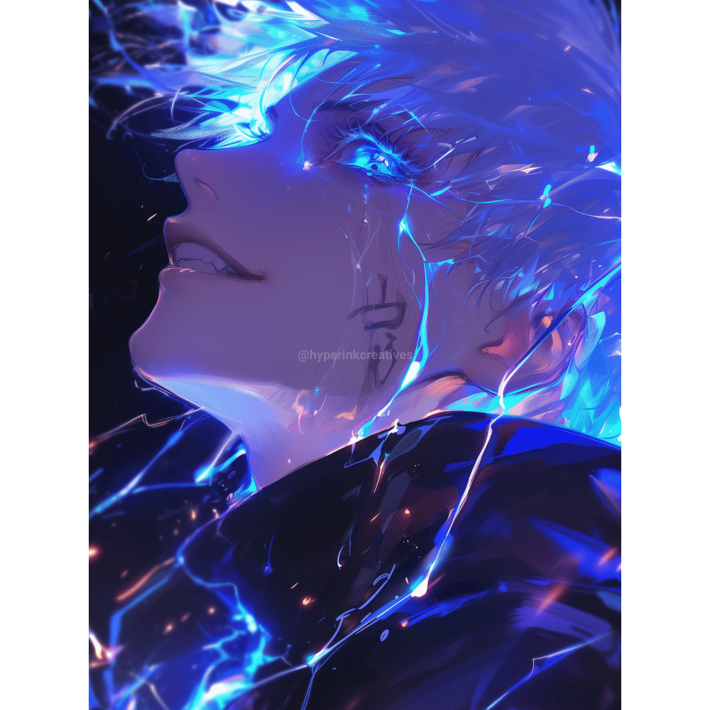 Gojo Satoru Metal Print | HD Anime Wall Art | Premium Metal Poster ...