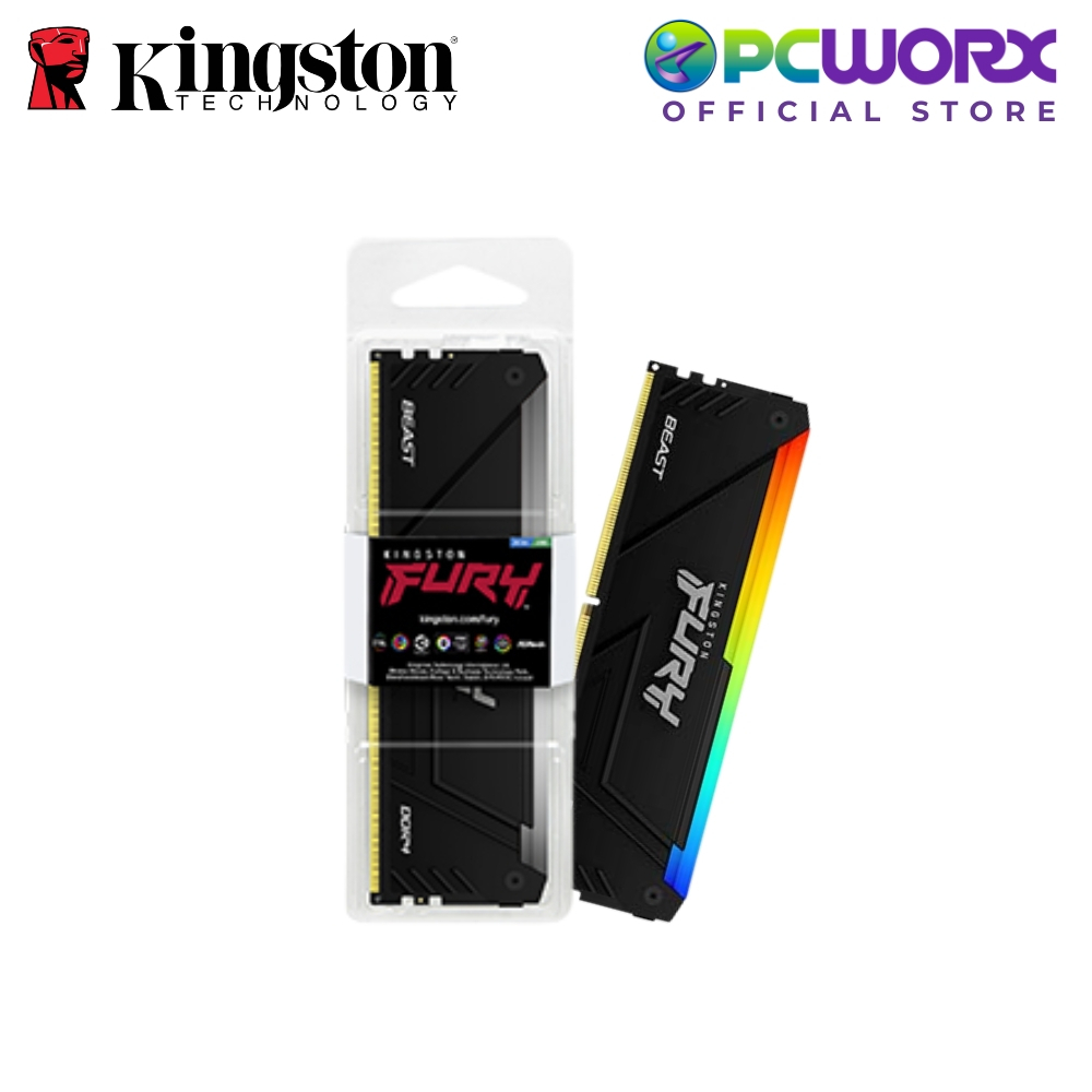 Kingston KF432C16BB2A/8 8GB 3200MHz DDR4 CL16 DIMM FURY Beast RGB | RGB 8GB Kingston RAM ...