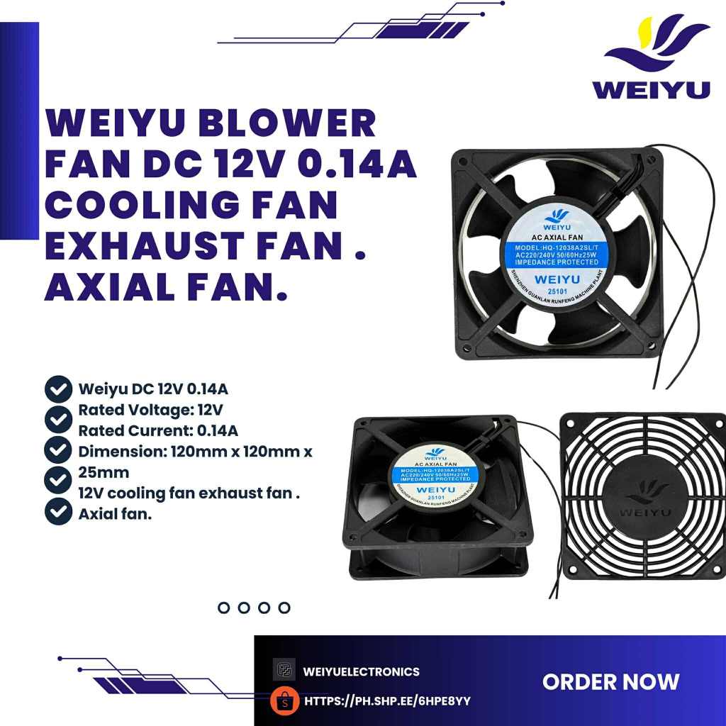 WEIYU Pisonet / Pisowifi / Vendo Machine Exhaust Blower fan 220-240V AC ...