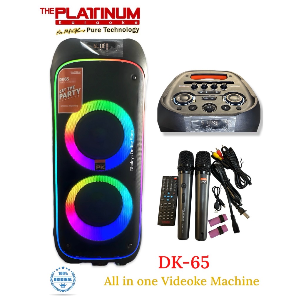 Platinum DK-65 Videoke Party Box All in One karaoke Machine with BT ...