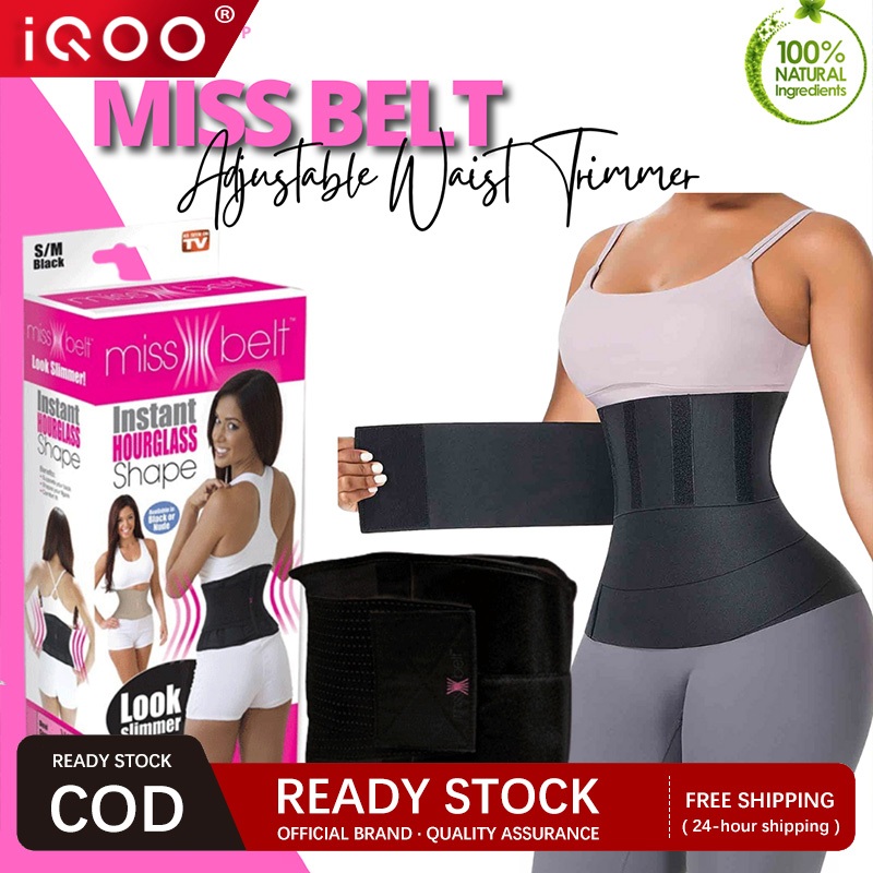 Miss Belt Waist Trimmer Body Shaper Dual Adjustable Hook Loop Closures ...