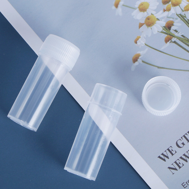 100pcs 5ml Plastic Vial Plastic Sample Bottle Mini Test Tube Empty ...