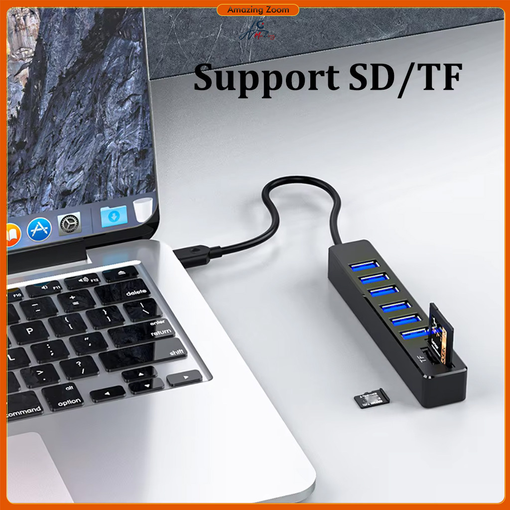 USB Expansion Hub 5Port USB Adapter,Fast Speed Card Reader Quick Data ...