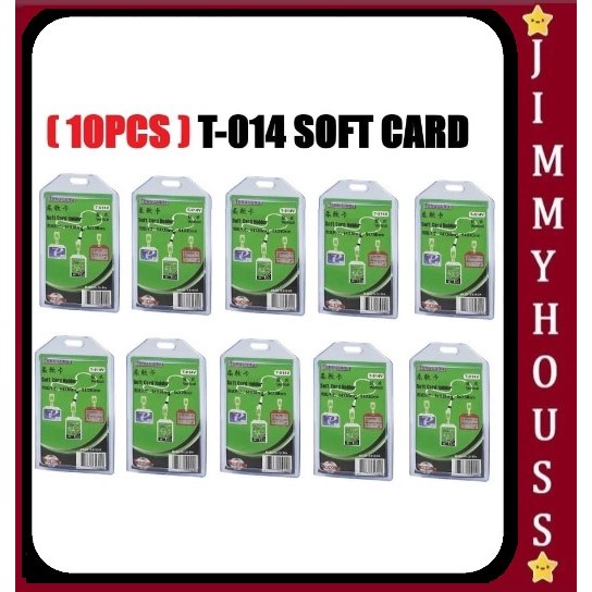 (10PCS) T-014 Vertical & Horizontal Soft Silicone Transparent ID Card ...