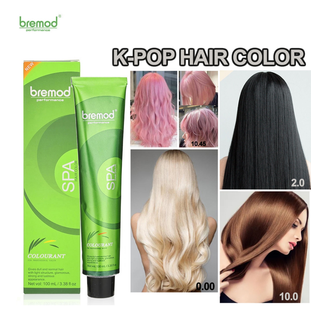Bremod Hair Colors Dyed Cream Brown Light Dark Milk Tea Ash Black Pink ...