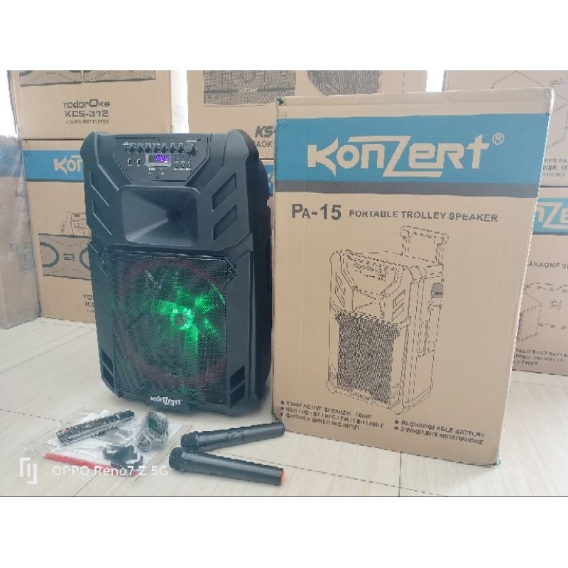 100 %ORIGINAL KONZERT PA-15 FREE 2 WIRELESS MICROPHONE | Shopee Philippines