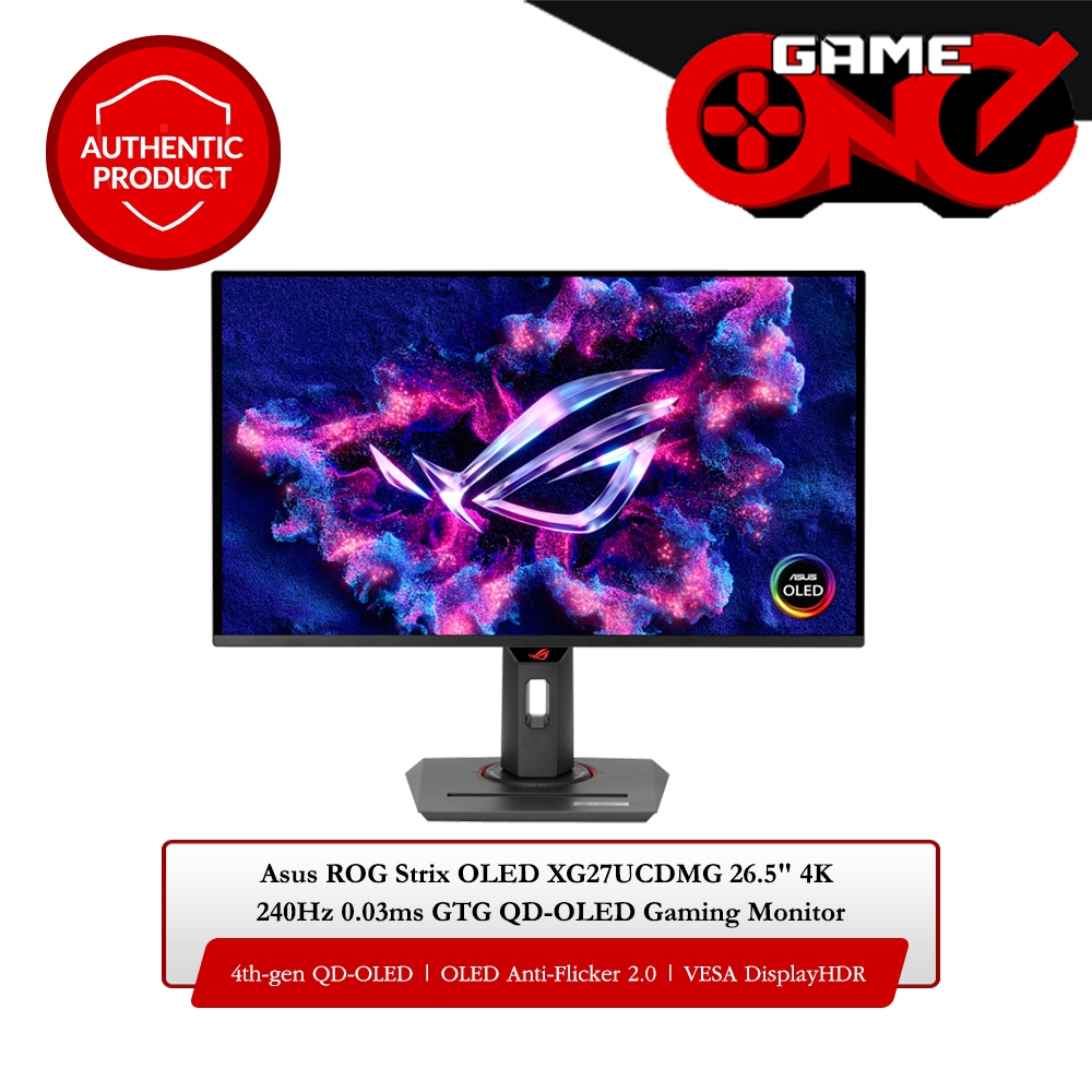 Asus ROG Strix OLED XG27UCDMG 26.5" 4K 240Hz 0.03ms GTG QD-OLED Gaming ...
